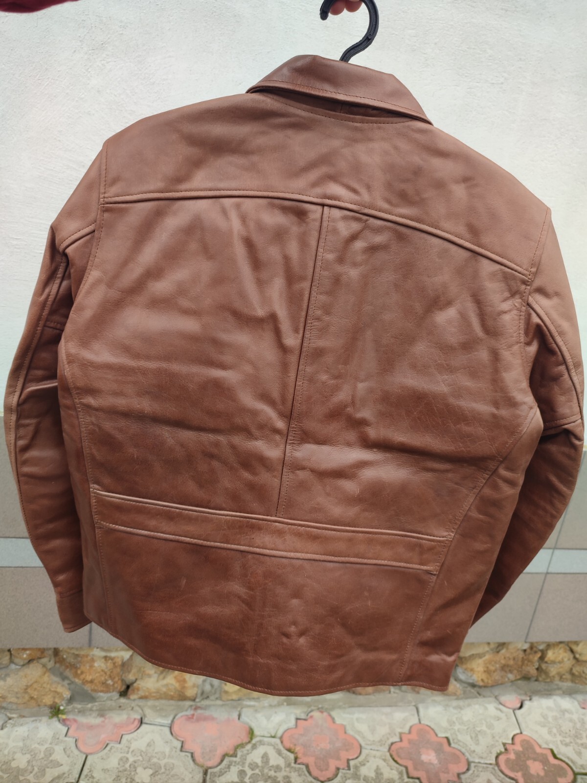 Warson Motors Golden Racer Biker Brown Leather Jacket Retro Motorcycle ...