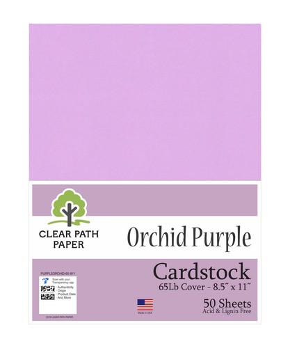 Orchid Purple Cardstock - 8.5 x 11 inch - 65Lb Cover - 50 Sheets | eBay