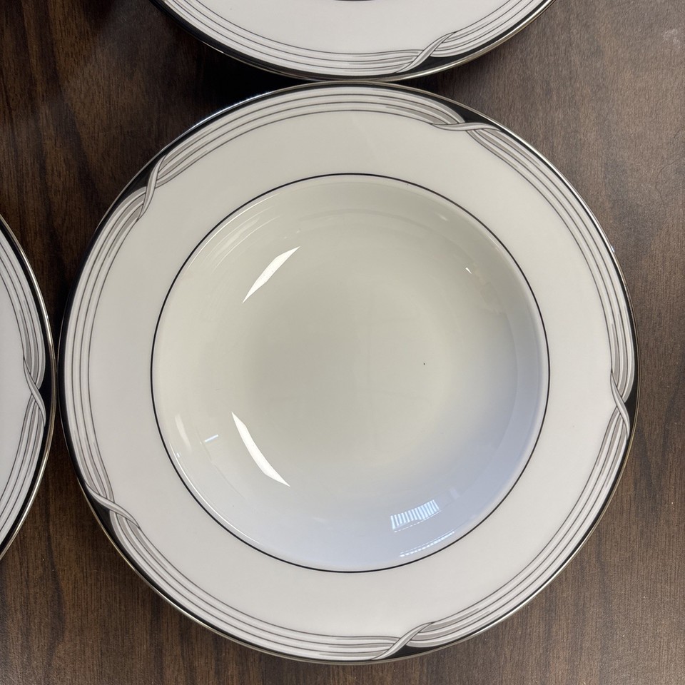 Set Of 4 Lenox Erin Debut Collection 8 1/2" Flat Rim Soup Bowls USA ...