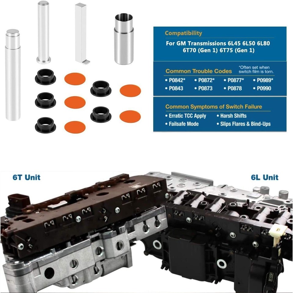 For GM 6L45/50,6L80,6L90,6T70,6T75 Pressure Switch Rebuild Kit 124740 ...