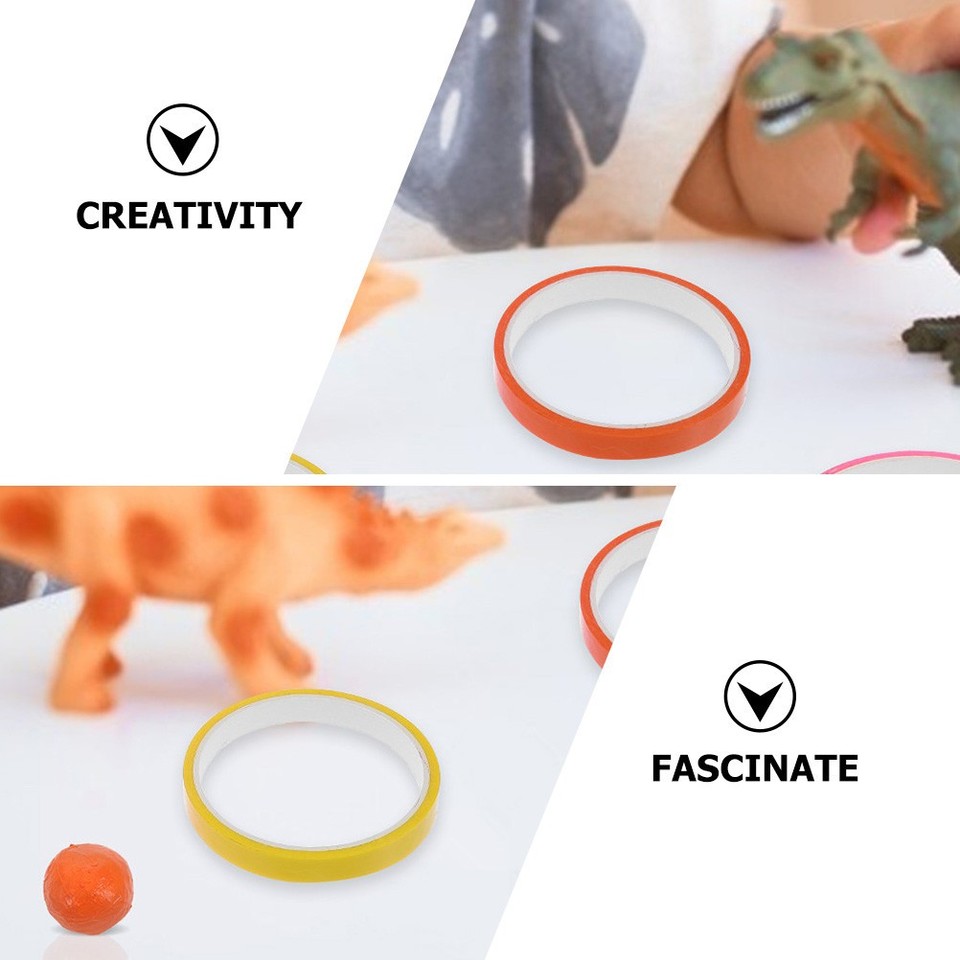 6 Rolls Coloured Tape for Kids Decompression Tapes Toys Sticky Ball ...