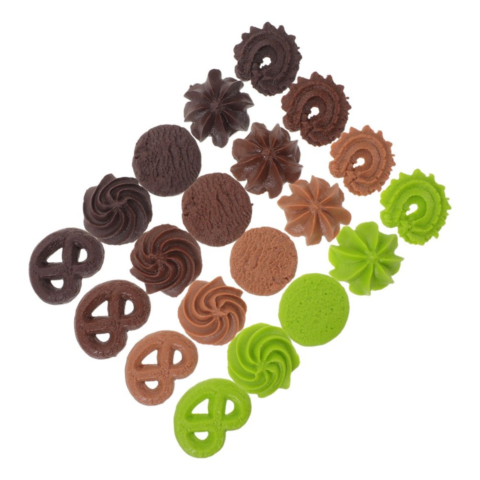 20pcs Fake Cookies Artificial Biscuits Simulation Realistic Dessert ...