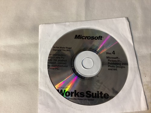 Microsoft Works Suite PC Software Disc 4 | eBay