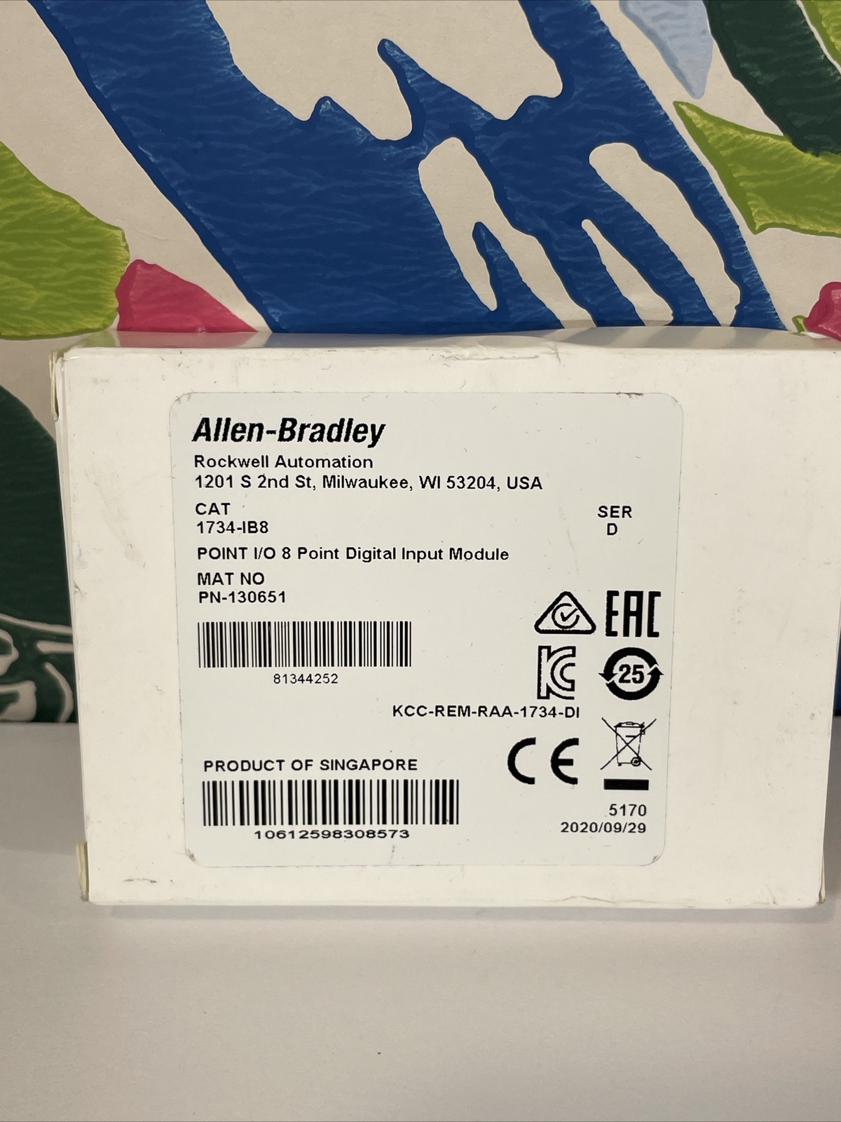 Allen Bradley 1734-IB8S Point Guard Digital I/O Safety Module for sale ...