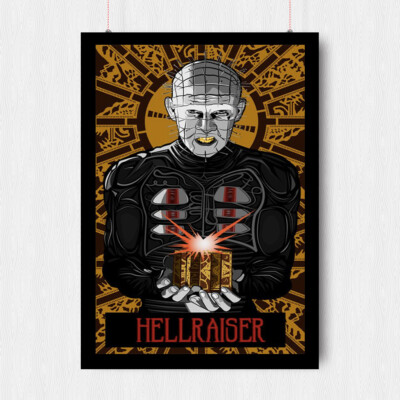 HELLRAISER HORROR MOVIE POSTER PINHEAD WALL ART PRINT FILM -A4 A3 SIZE ...