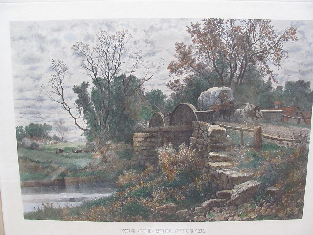 A. F. Bellows "The old Mill" framed print, etching?, nice, vintage | eBay