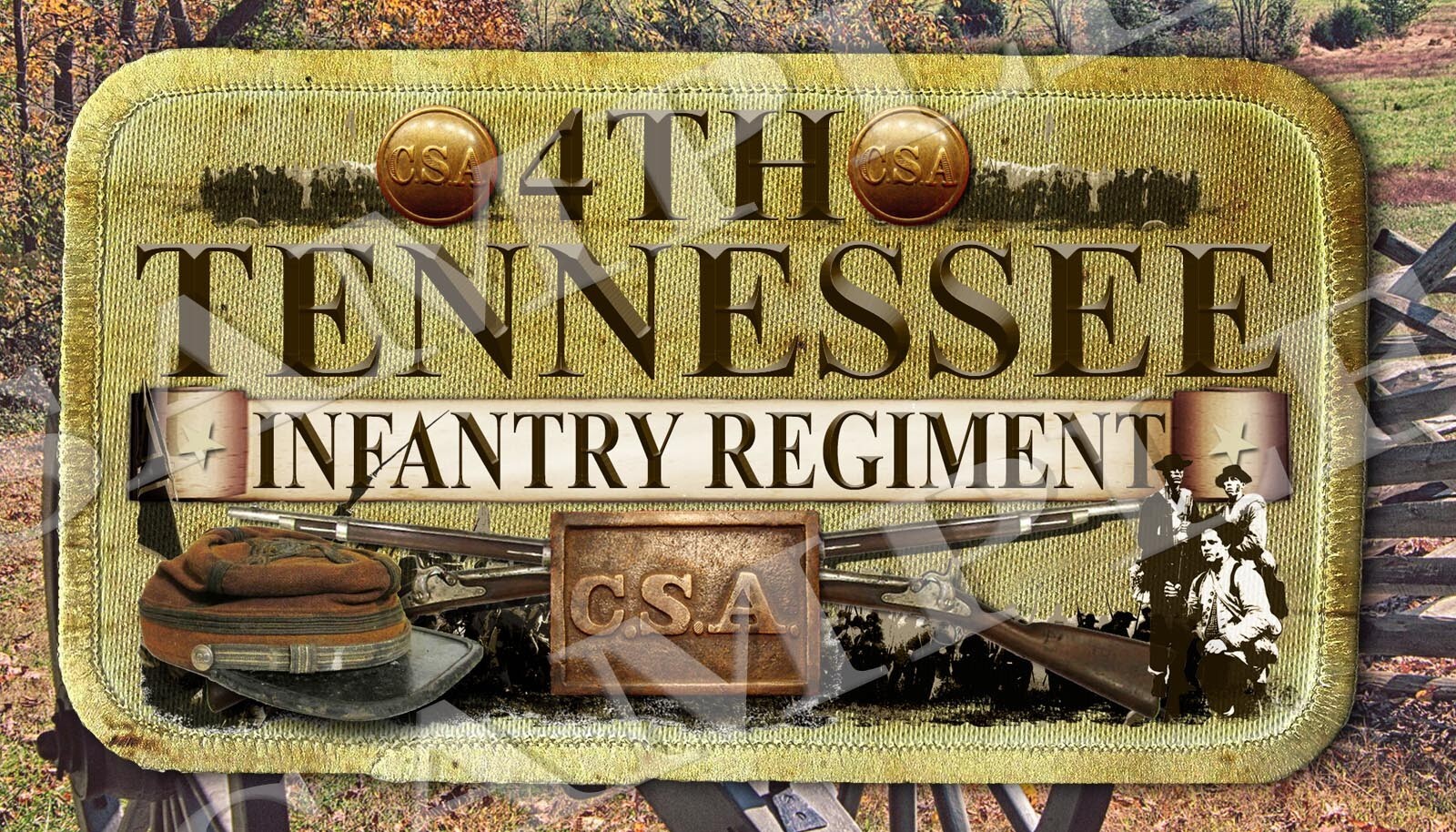 4th Tennessee Infantry Regiment American Civil War themed LARGE Iron on ...