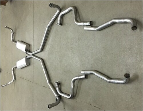 1966 BUICK RIVIERA DUAL EXHAUST SYSTEM, WITH RESONATORS, 304 STAINLESS ...