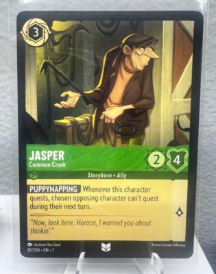 2023 Disney Lorcana Chapter One Jasper - Common Crook Card 81/204 ...