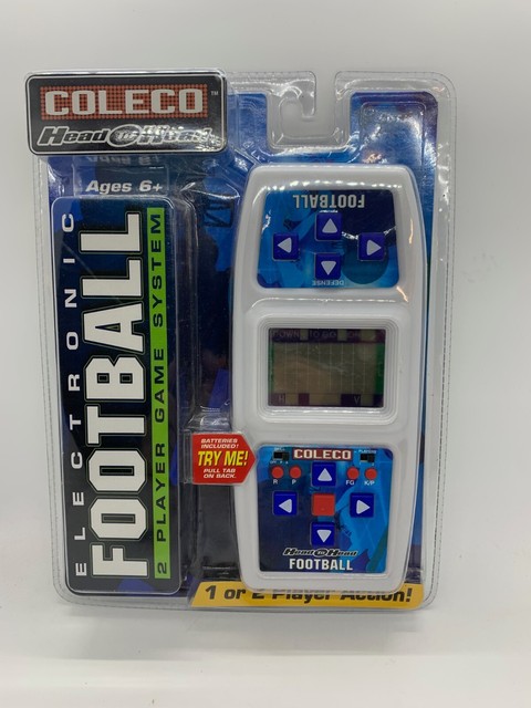 Coleco Head to Head Electronic Football Handheld 1 or 2 Player Game ...