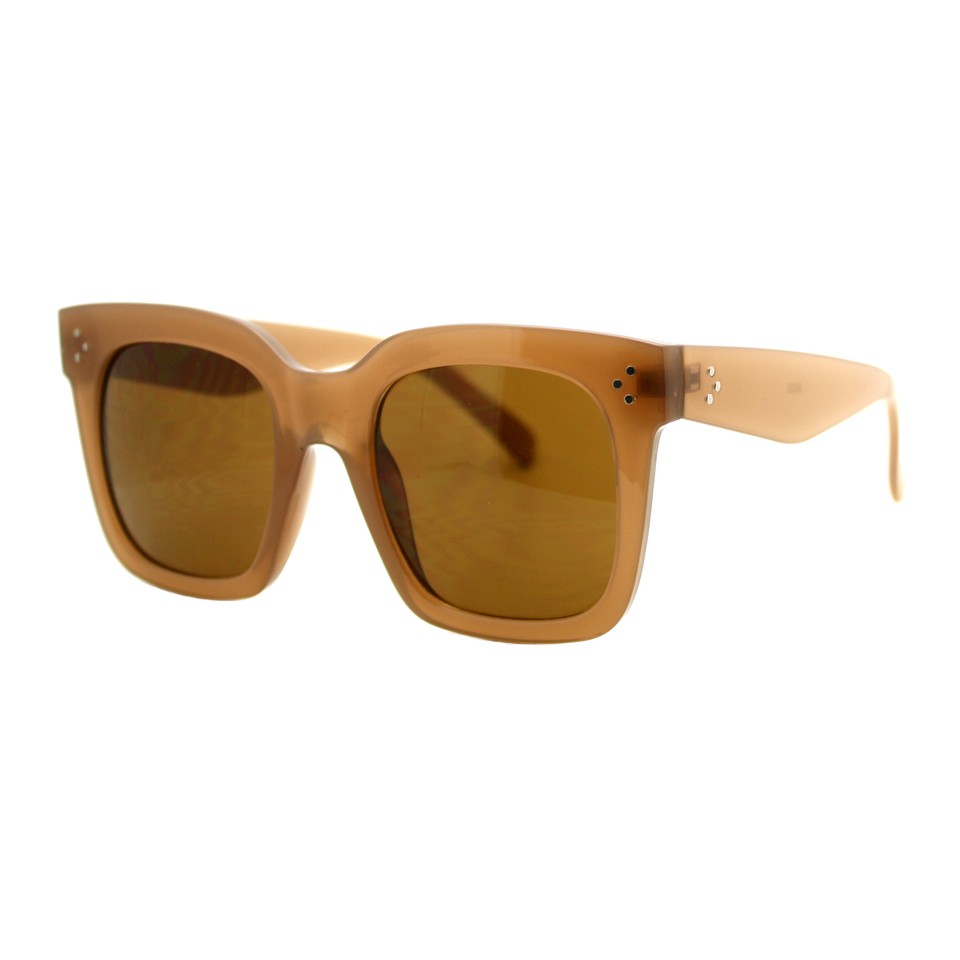 Womens Oversized Fashion Sunglasses Big Flat Square Frame UV 400 | eBay