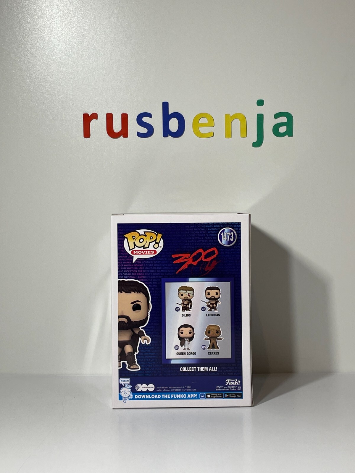 Funko Pop! Movies WB Warner Bros 100 - 300 King Leonidas Spartan #1473 ...