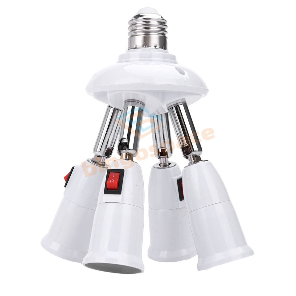 E27 to 2/3/4 E27 Light Socket Converter LED Light Bulb Splitter Socket Adapter | eBay