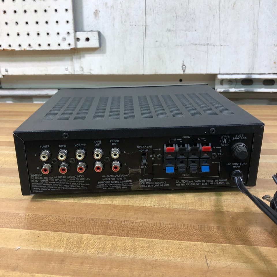 Archer Surround Sound Amplifier Model: 15-1279A - Dolby Surround WORKS ...