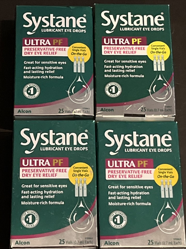 Systane Ultra PF Lubricant Eye Drops Free Shipping 25 Vials .7ml 4 ...