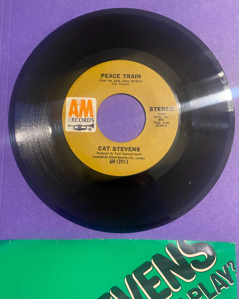 Cat Stevens Where Do The Children Play 7” Vinyl 45 RPM 1291-S A&M ...