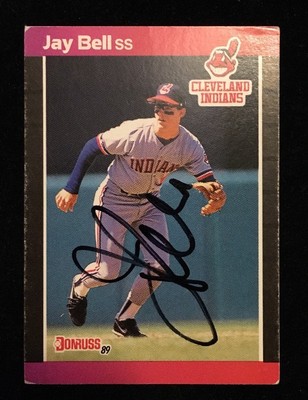 JAY BELL 1989 DONRUSS Autograph Signed AUTO Baseball Card 350 INDIANS ...