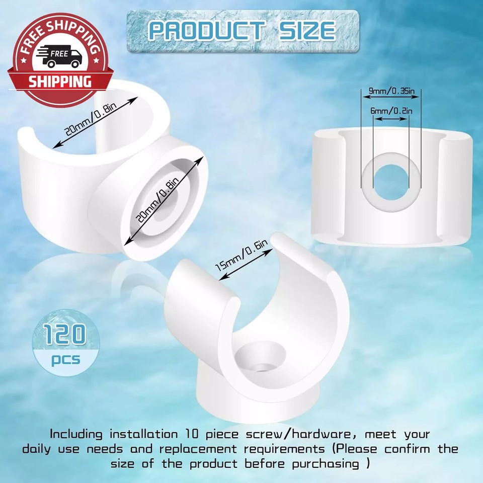 120 Pcs 3/4 Inch Pex Clips Pipe Tubing Clamps,16 Mm Pipe Clamp Pipe ...