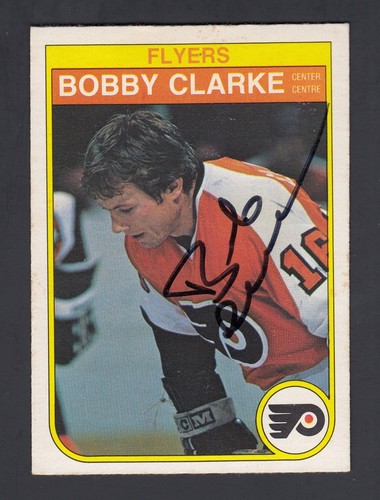 Bobby Clarke Hand Signed 1982-83 O-Pee Chee Hockey Card #248 Flyers JSA ...