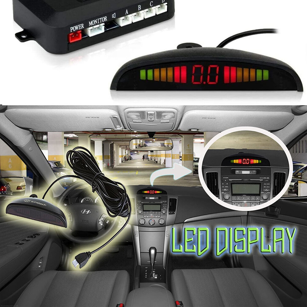 Car beeping sound Parking Sensor Vehicle Backup Radar System LED ...