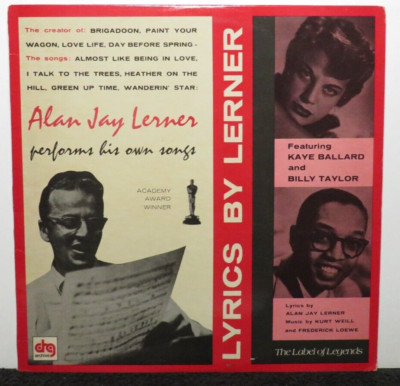 ALAN JAY LERNER LYRICS BY BILLY TAYLOR KAY BALLARD (VG+) MRS-903 LP ...