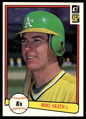 1982 Donruss 413 Mike Heath Oakland Athletics Baseball Card | eBay