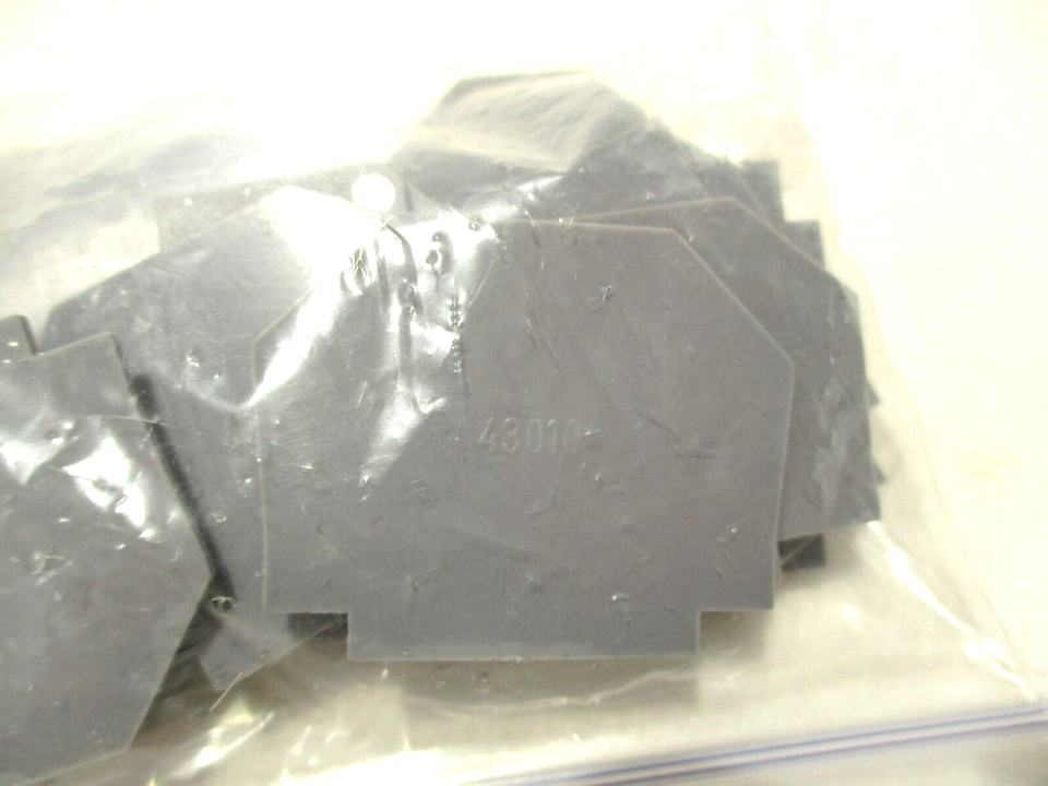 NEW LOT OF 20 AUTOMATION DIRECT DN-EC1210 TERMINAL BLOCK END COVER GRAY ...