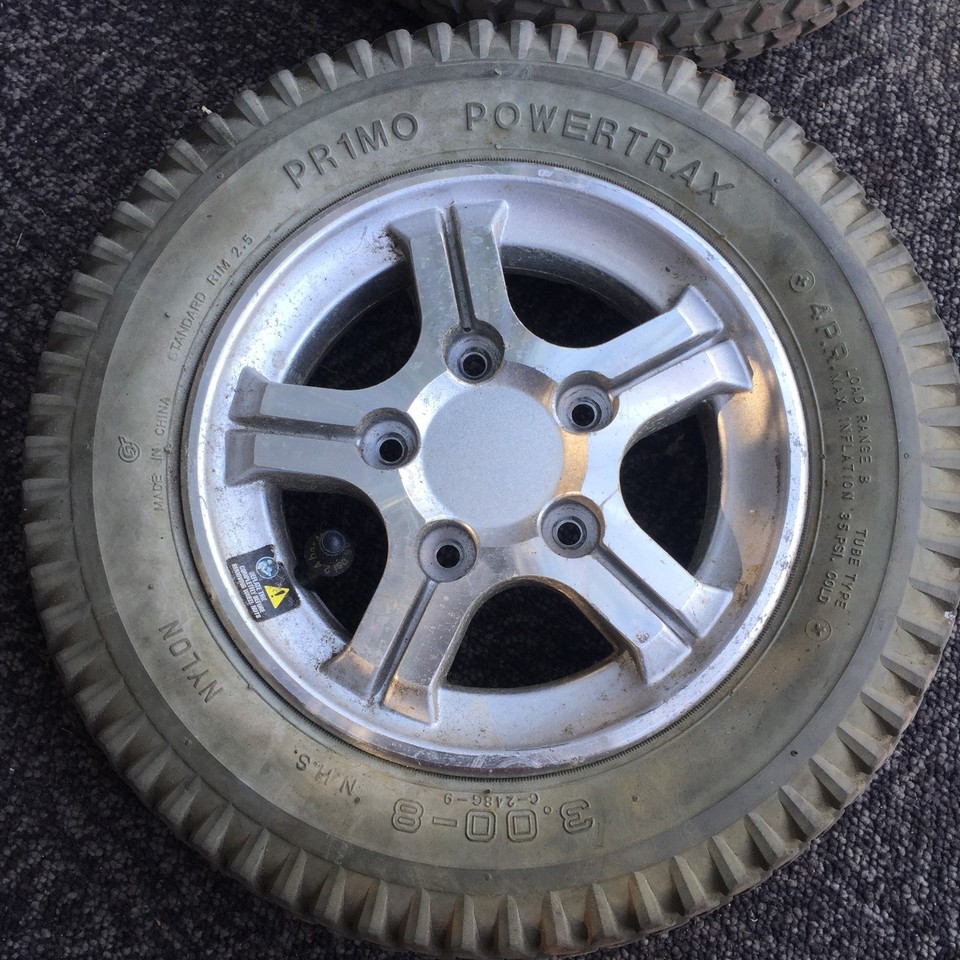 Wheels & Tires for Quantum 600 Power Wheelchair ~set of 2 (good sharp ...