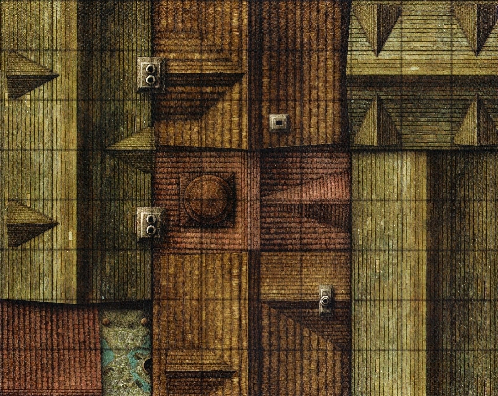 Dungeons & Dragons TOWN CENTER Gamemastery D&D / Pathfinder Map Tiles ...