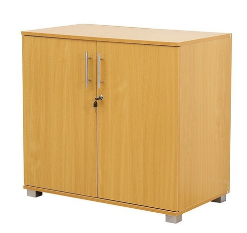 Storage Cabinet Cupboard Lockable 2 Door Beech Wood Unit File Shoe Tool ...