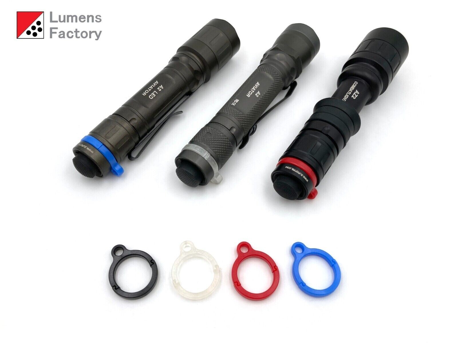 Colored Lanyard Rings for Surefire A2 A2 LED L1 L2 LX2 AZ2 AZ2-S K2 ...