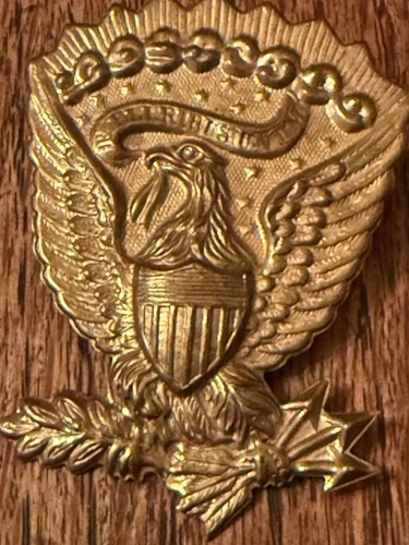 Original Civil War 1858 Jeff Davis Hardee Hat Brass Insignia. Possibly ...