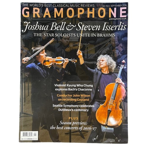 Gramophone Magazine Sept 2016 Classical Music Opera Bell Isserlis ...