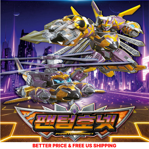 Metal Cardbot W PHANTOM HORNET Yellow Helicopter Transforming Robot Car ...