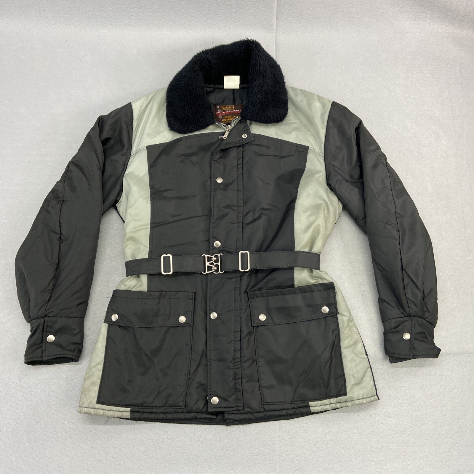 Vtg Walls Blizzard-Pruf Mens Jacket Sz L Insulated Full Zip Coat Faux ...