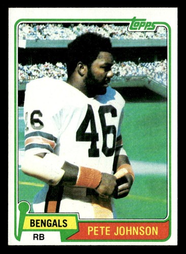 Pete Johnson 1981 Topps Card #427 Cincinnati Bengals | eBay