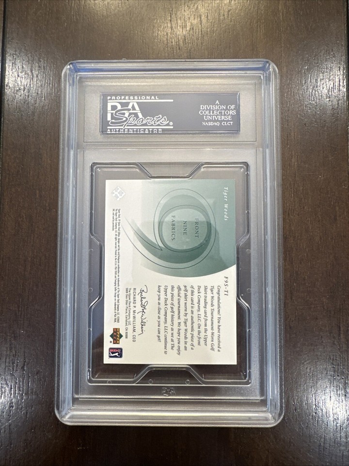 2002 SP Game Used Edition Front 9 Fabric Tiger Woods #F9S-TI PSA 10 | eBay