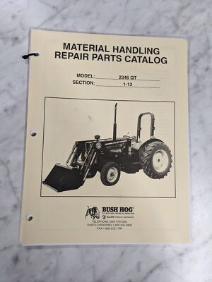 BUSH HOG ILLUSTRATED REPAIR PARTS LIST CATALOG MANUAL 2346 QT FRONT ...