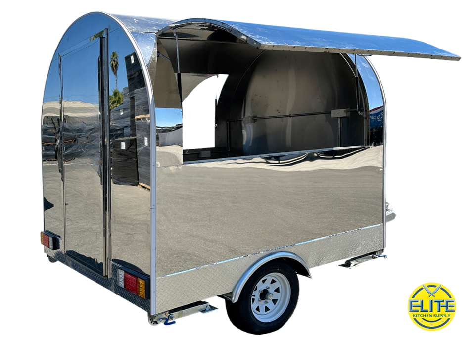 65" Food Vending Trailer Mobile Concession Silver | eBay