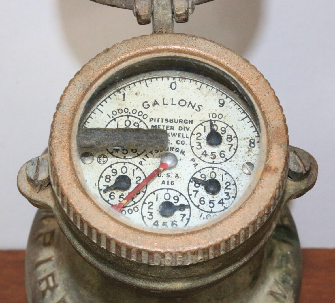 Vintage Rockwell Pittsburgh Empire Type 1 water meter brass; 10 pounds ...