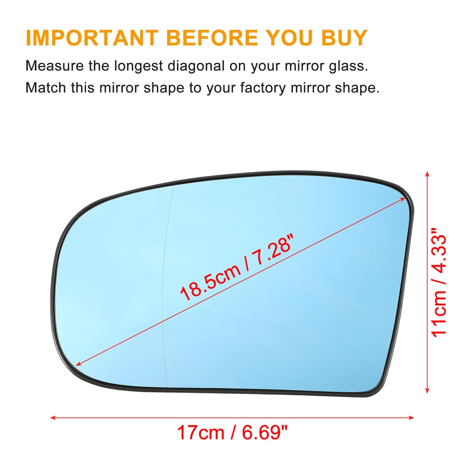 Mirror Glass Replacement Single Custom for Mercedes-Benz CL500 No ...