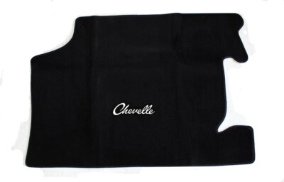 NEW! 1966 - 1967 CHEVELLE Rear Trunk Mat Black Carpet Embroidered ...