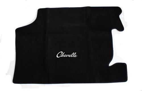 NEW! 1966 - 1967 CHEVELLE Rear Trunk Mat Black Carpet Embroidered ...