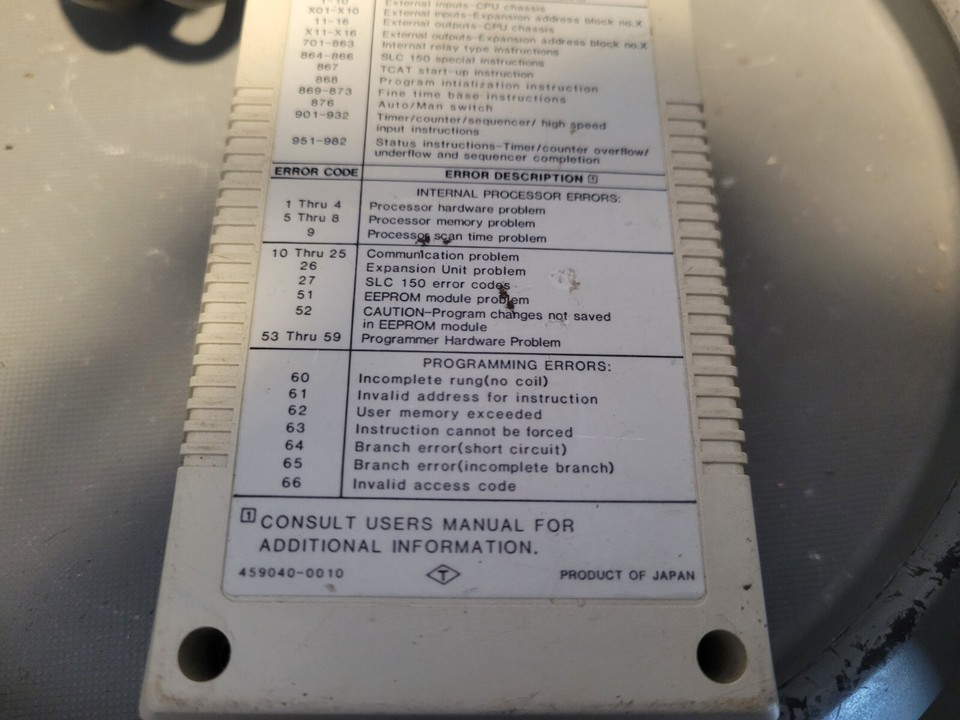 Allen Bradley SLC Programmer, Series A, 1745-PT1 | eBay
