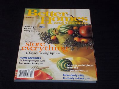 1998 OCTOBER BETTER HOMES & GARDENS MAGAZINE - STORE EVERYTHING COVER ...