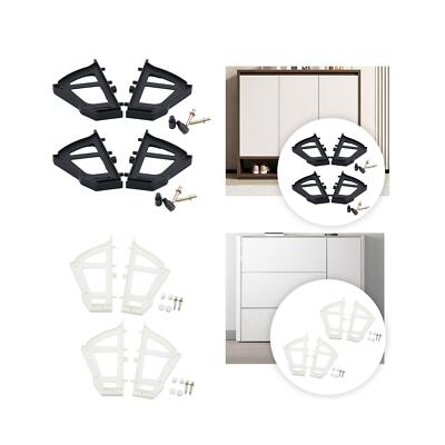 4x Shoe Cabinet Hinges Living Room Furniture Shoe Rack Hinged Flip ...