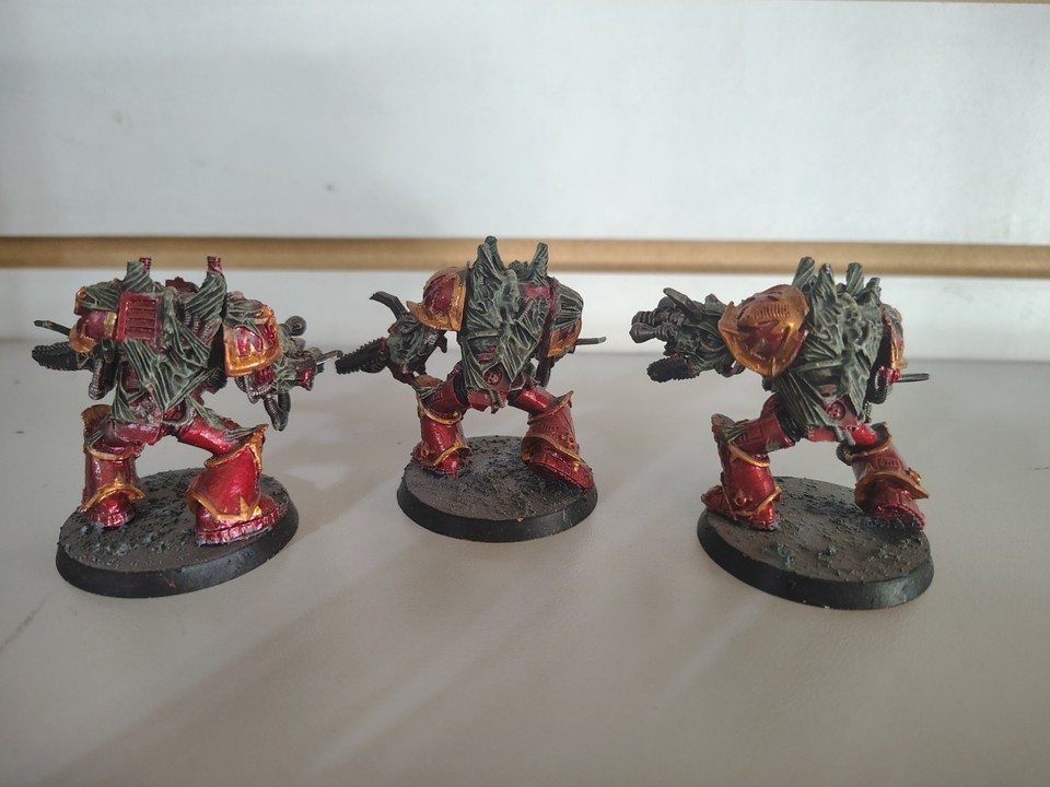 Warhammer 40k Chaos Space Marines Obliterators Khorne Painted | eBay