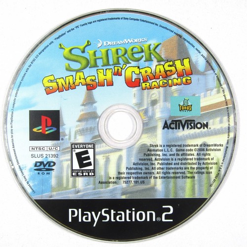 Shrek Smash and Crash Racing Playstation 2 Authentic Tested Disc Only ...