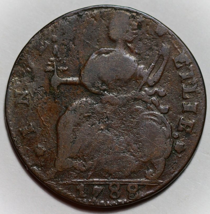 1788 Connecticut Colonial Copper, Draped Bust Left, Miller 16.5-H | eBay