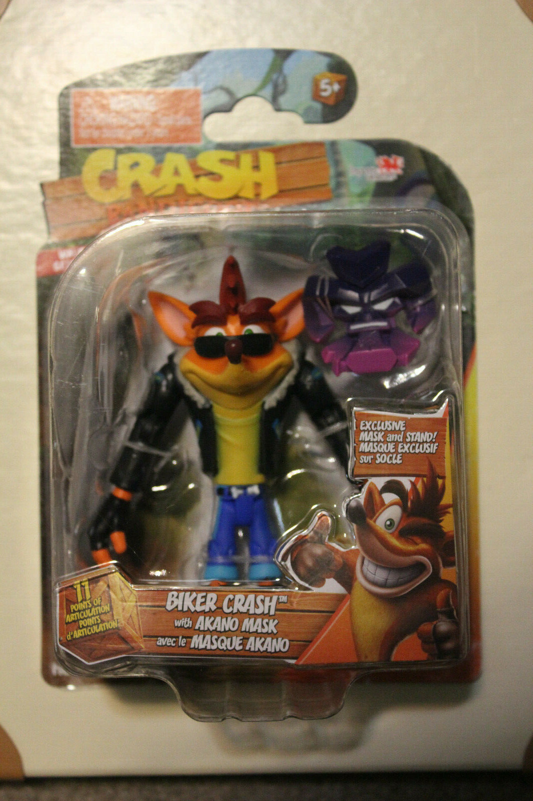 Crash Bandicoot Biker Crash Action figure 5" 2021 Head Start Toys New ...